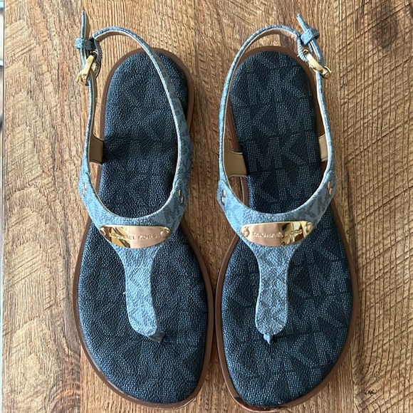Michael Kors | Shoes | Michael Kors Flat Plate Thong Sandal Admiral ...